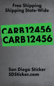 CARB UVI (Unique Vessel Identifier) Label | San Diego Sticker